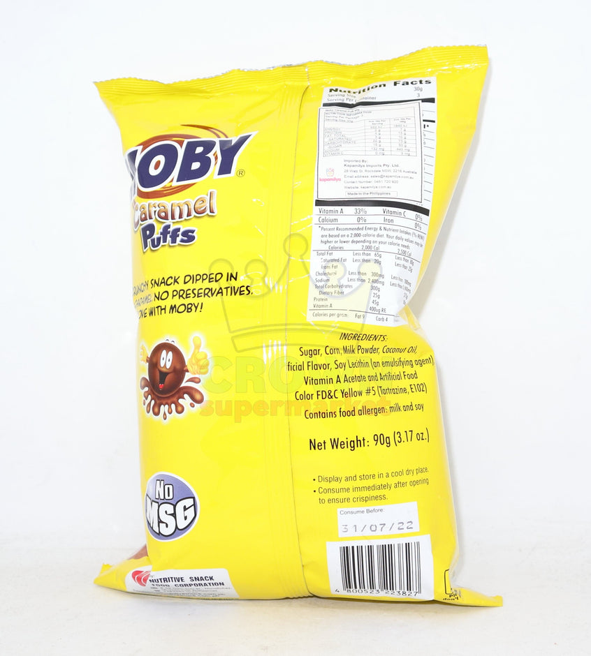 Nutri Snack MOBY Caramel Puffs 90g | Crown Supermarket