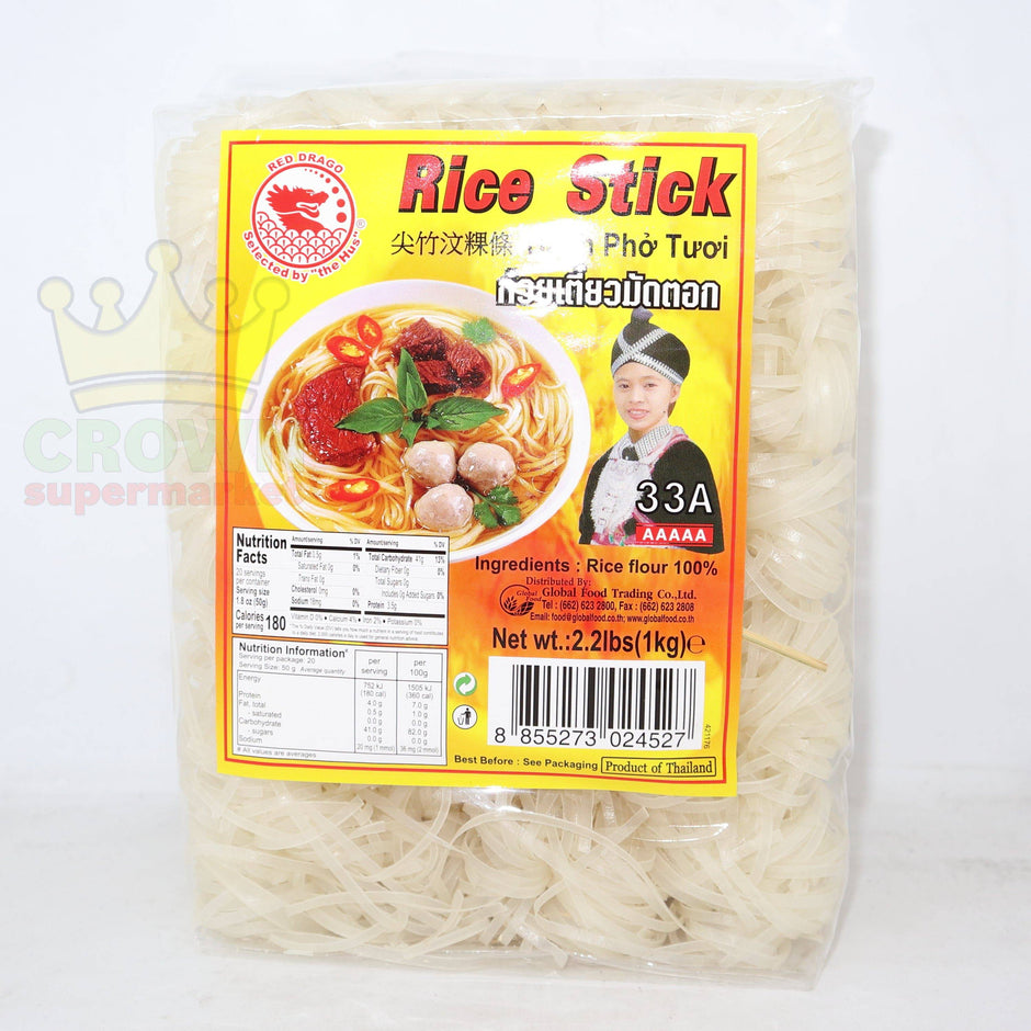 Red Dragon Rice Stick 3mm 1kg | Crown Supermarket