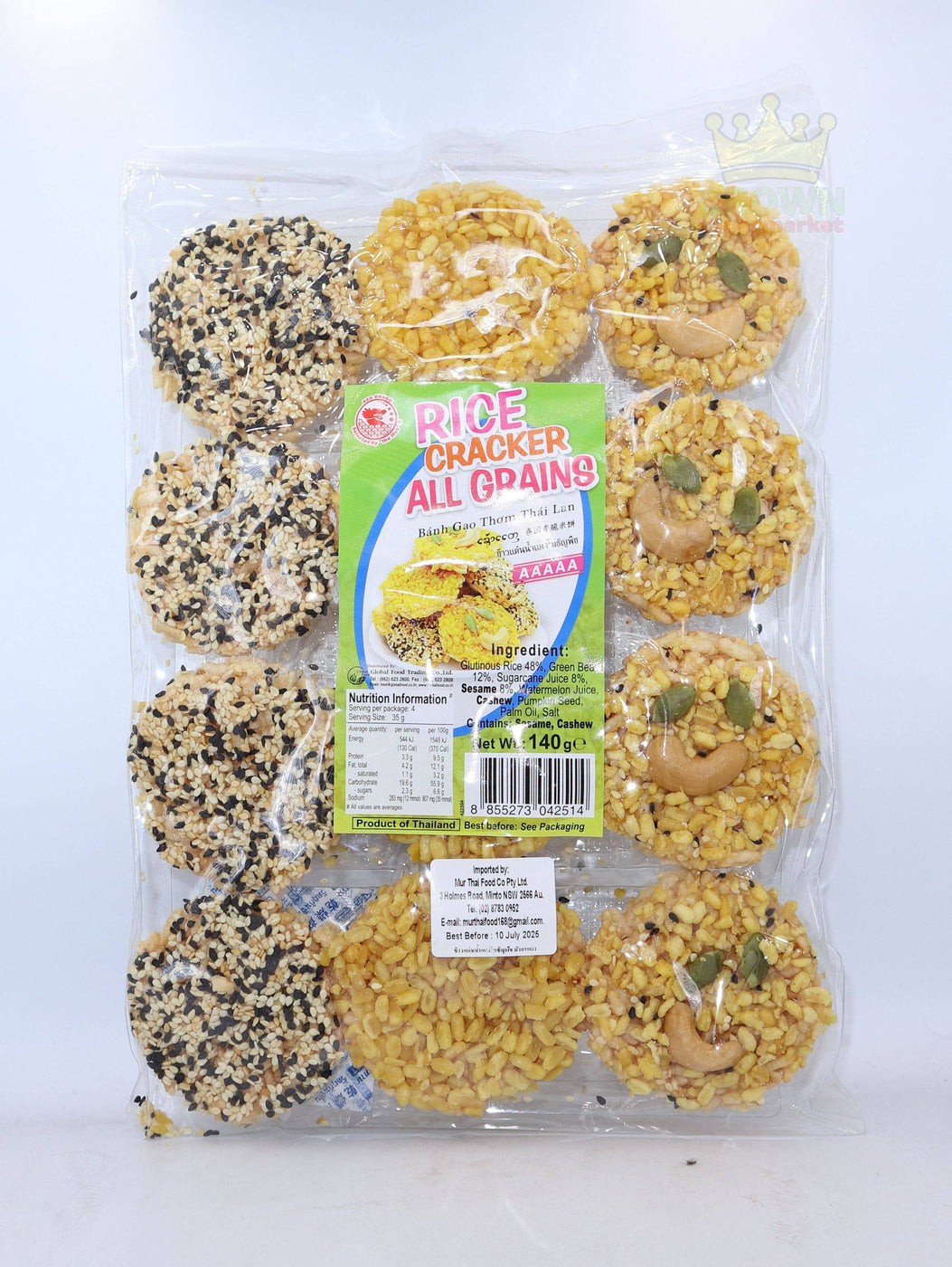 Red Dragon Rice Cracker All Grains 140g | Crown Supermarket
